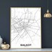 SIALKOT Pakistan Map Poster Hometown City Print Modern Home Decor ...