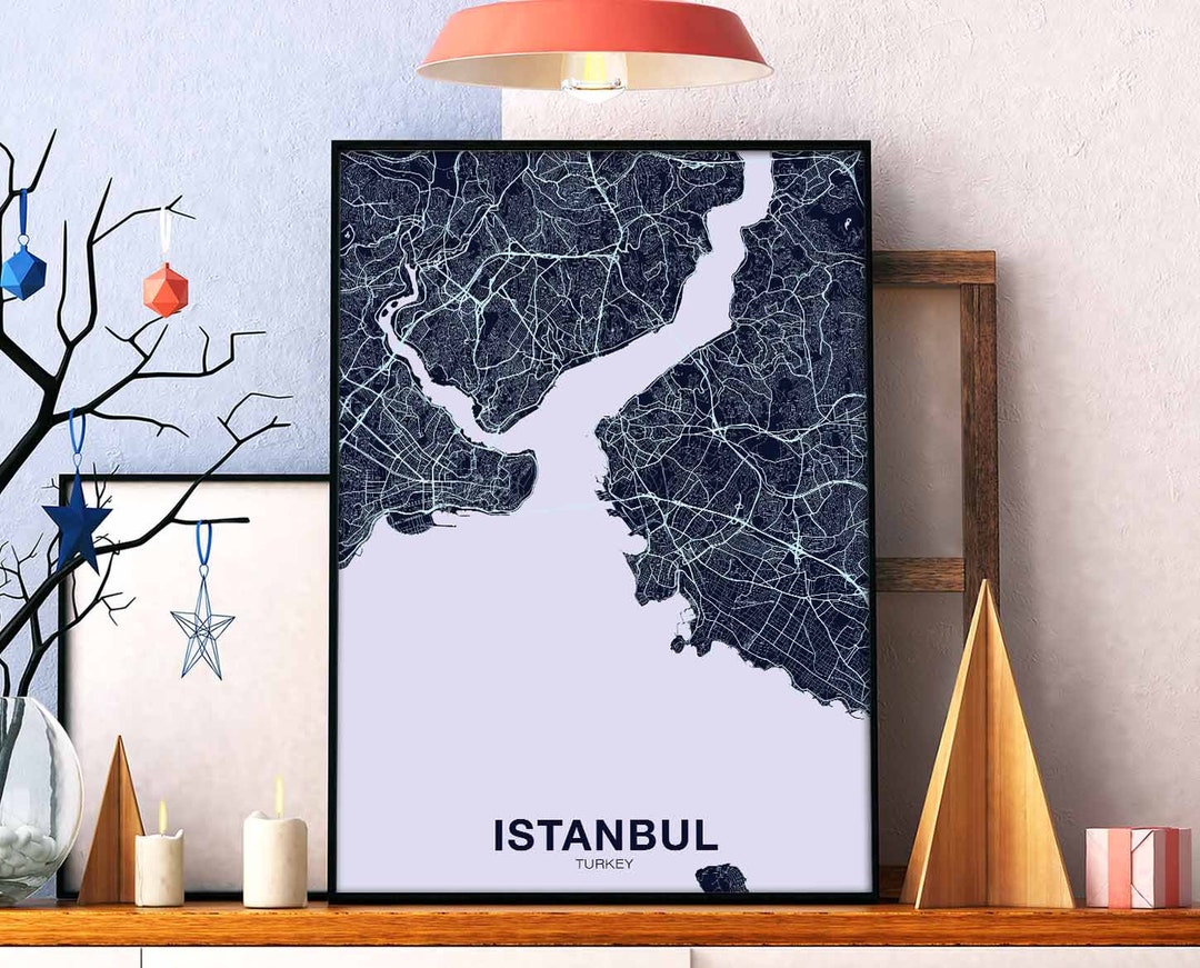 ISTANBUL Turkey Poster Color Hometown City Print Modern Home Decor ...