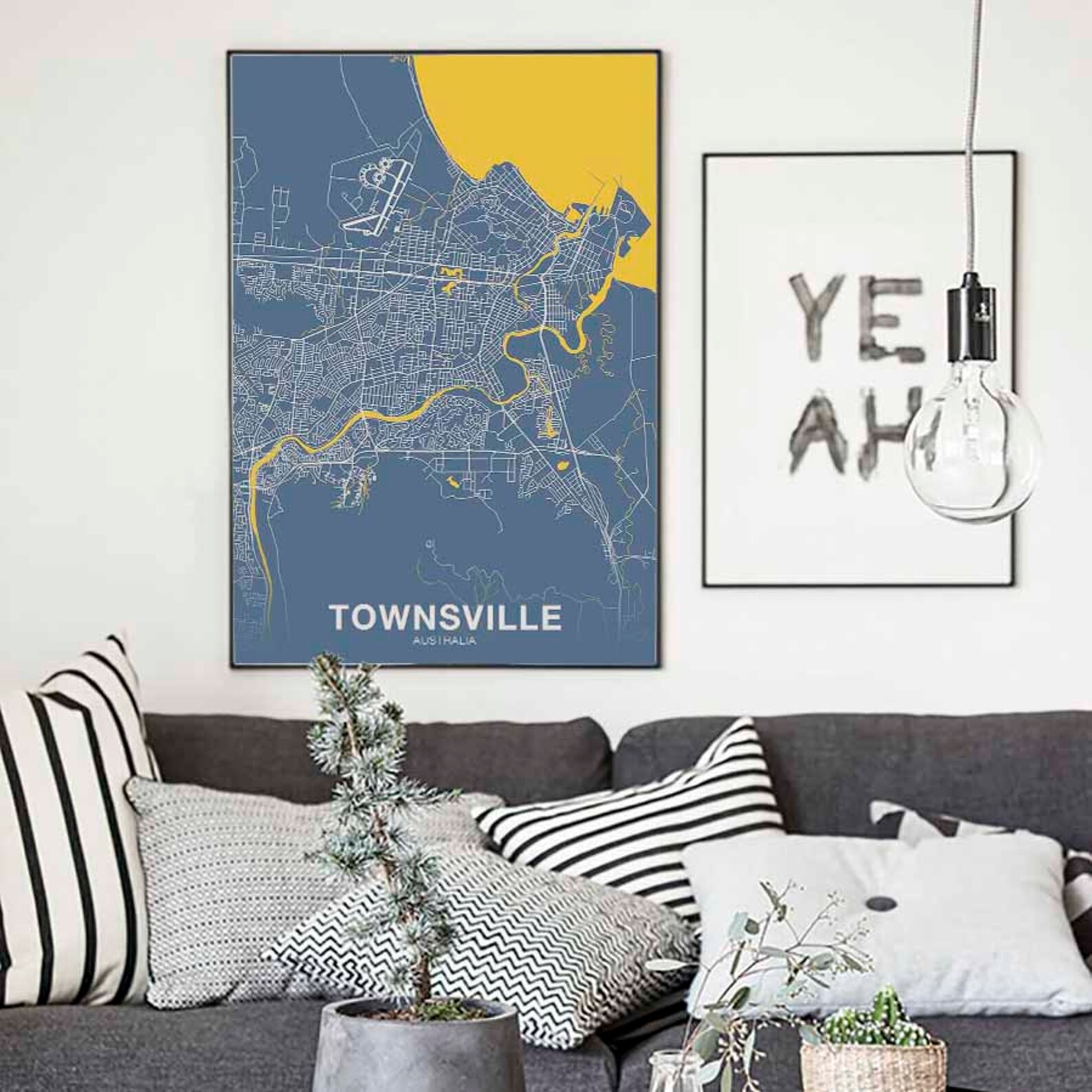 TOWNSVILLE Australia Poster Color Hometown City Print Modern - Etsy