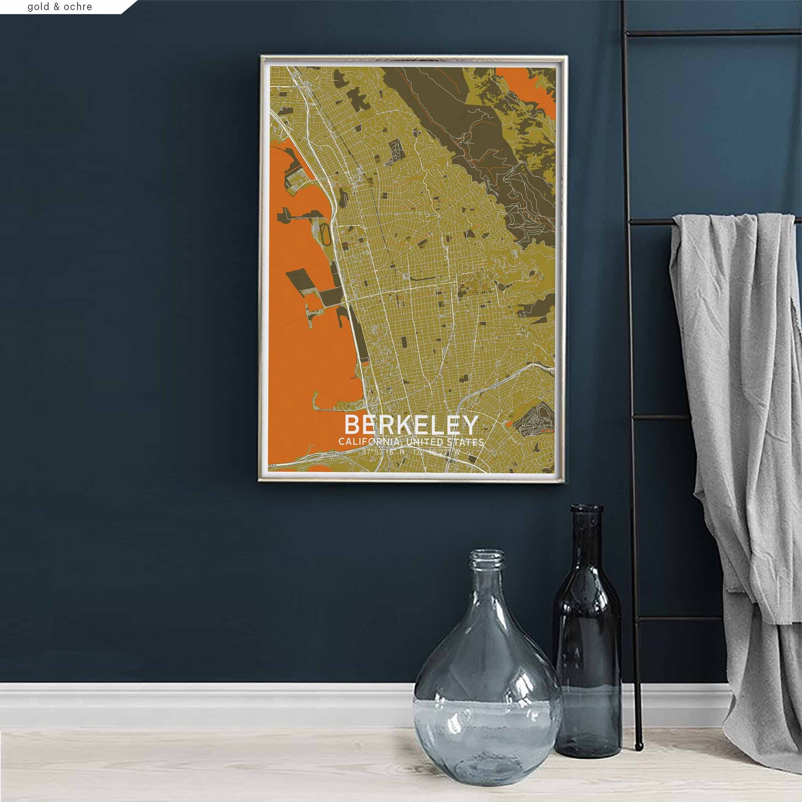 BERKELEY California USA Map Poster Black White Hometown City | Etsy