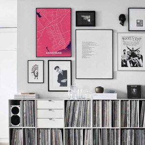 ASHAIMAN Ghana Map Poster Color Hometown City Print Modern Home Decor ...