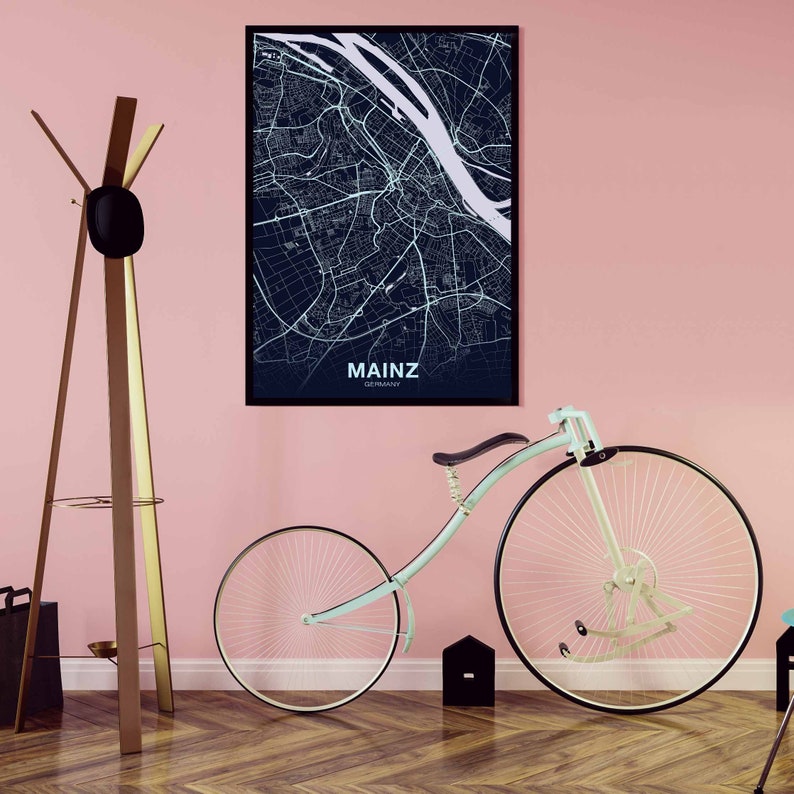 MAINZ Germany Poster Color Hometown City Print Modern Home - Etsy