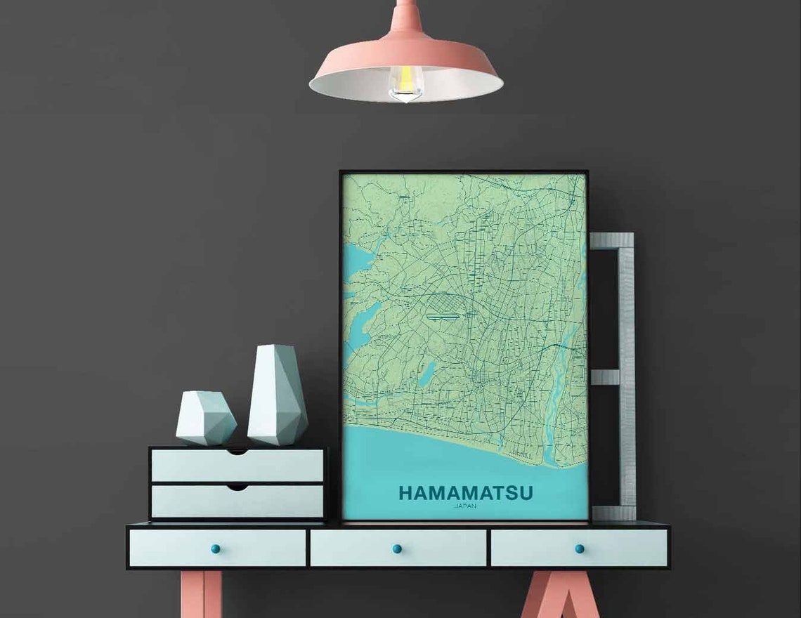 HAMAMATSU Japan Poster Color Hometown City Print Modern Home Decor ...