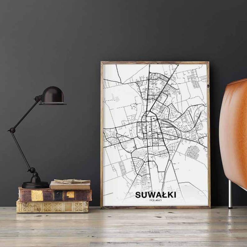SUWAŁKI Suwalki Poland Map Poster Hometown City Print Modern - Etsy