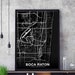 BOCA RATON Florida FL Usa Map Poster Black White Hometown City Print ...