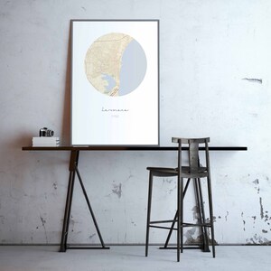 LARNACA Cyprus Map Poster Wall Decor Design Modern Minimal Nordic ...