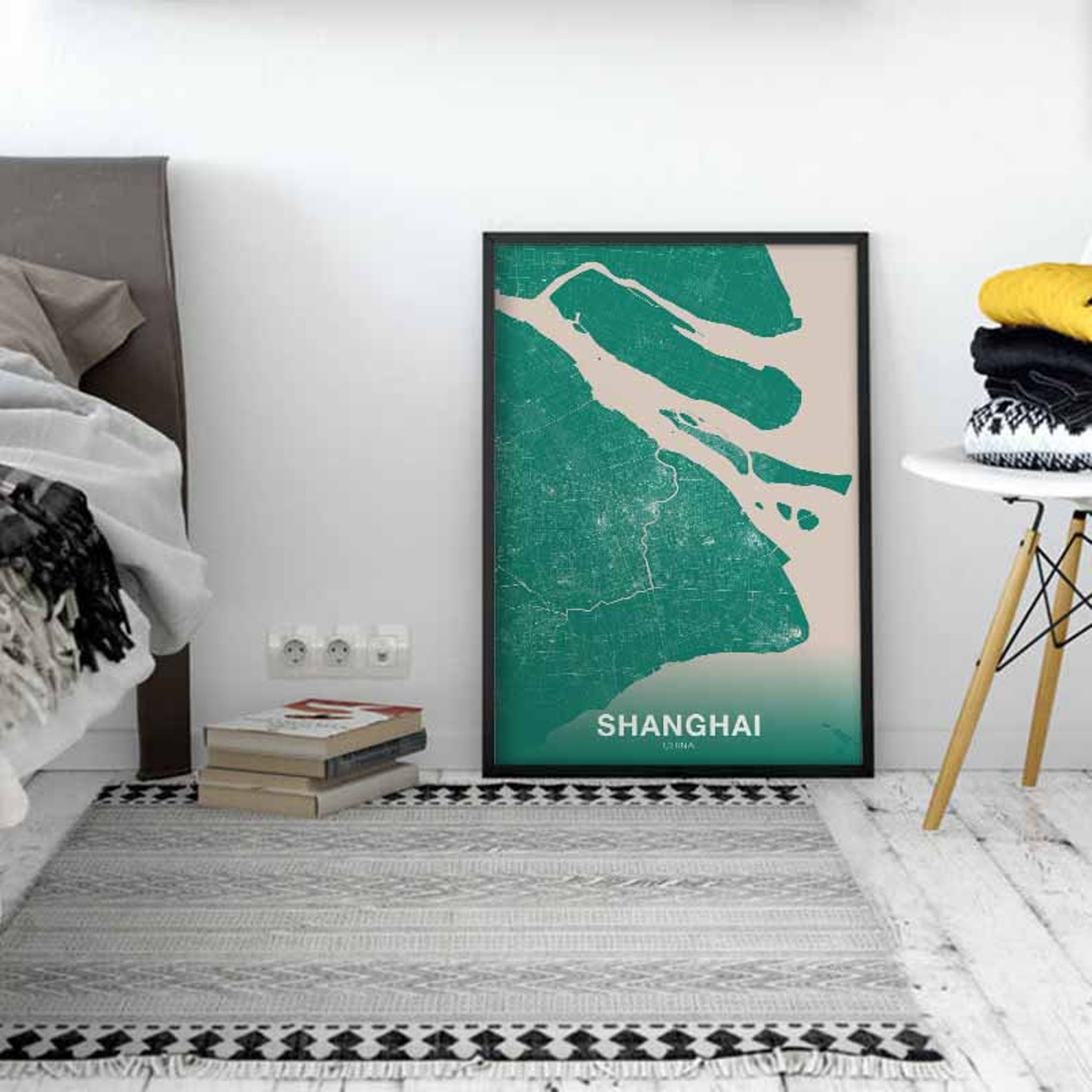 SHANGHAI China Poster Color Hometown City Print Modern Home Decor ...