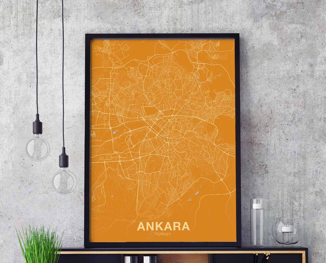 ANKARA Turkey Poster Color Hometown City Print Modern Home Decor Office ...