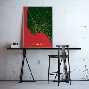 DURRES Albania Poster Color Hometown City Print Modern Home Decor ...