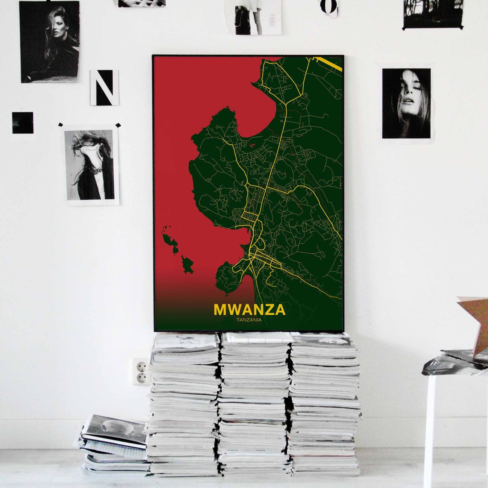 MWANZA Tanzania Poster Color Hometown City Print Modern Home Decor ...