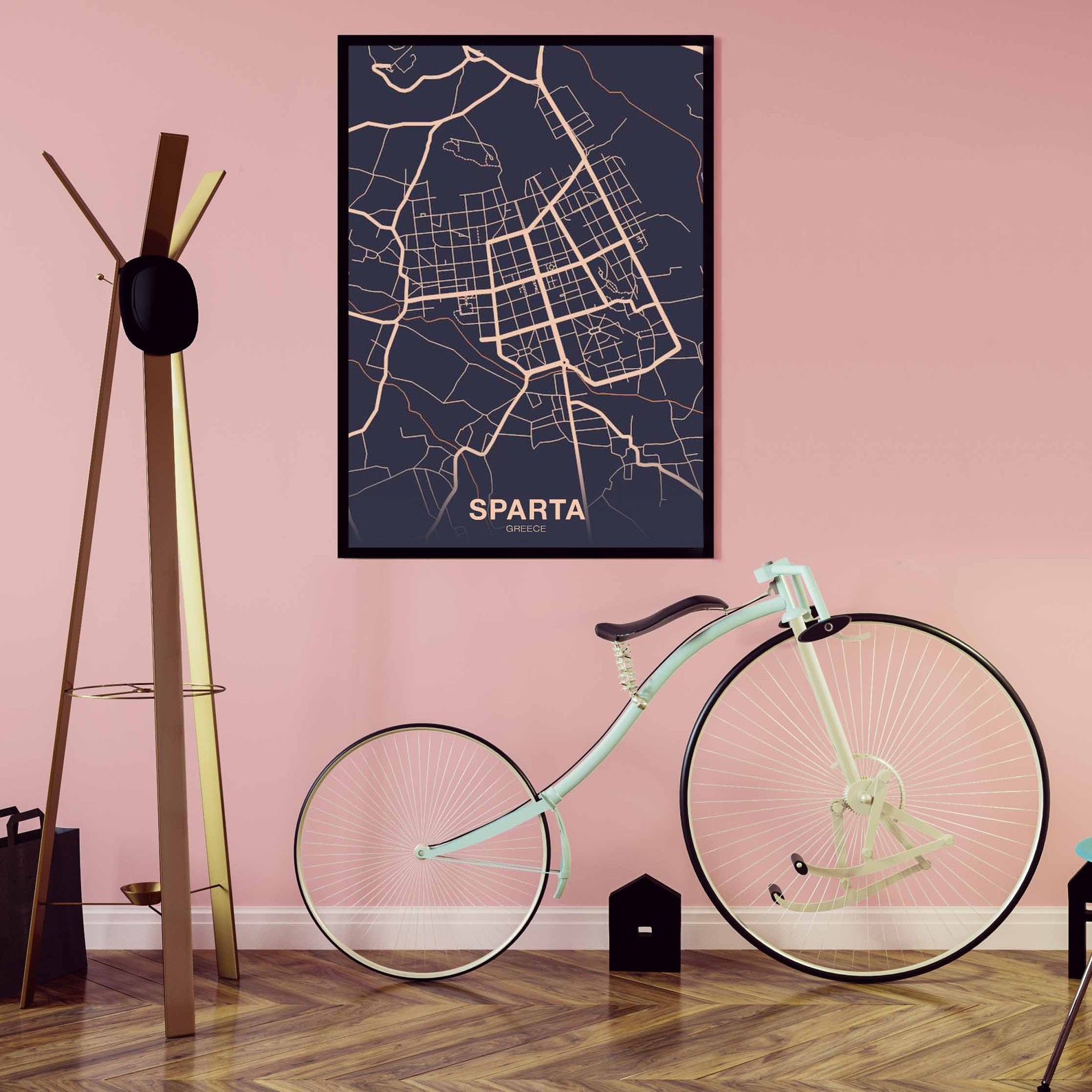 SPARTA Greece Poster Color Hometown City Print Modern Home | Etsy