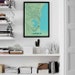LARNACA Cyprus Map Poster Color Hometown City Print Modern Home Decor ...