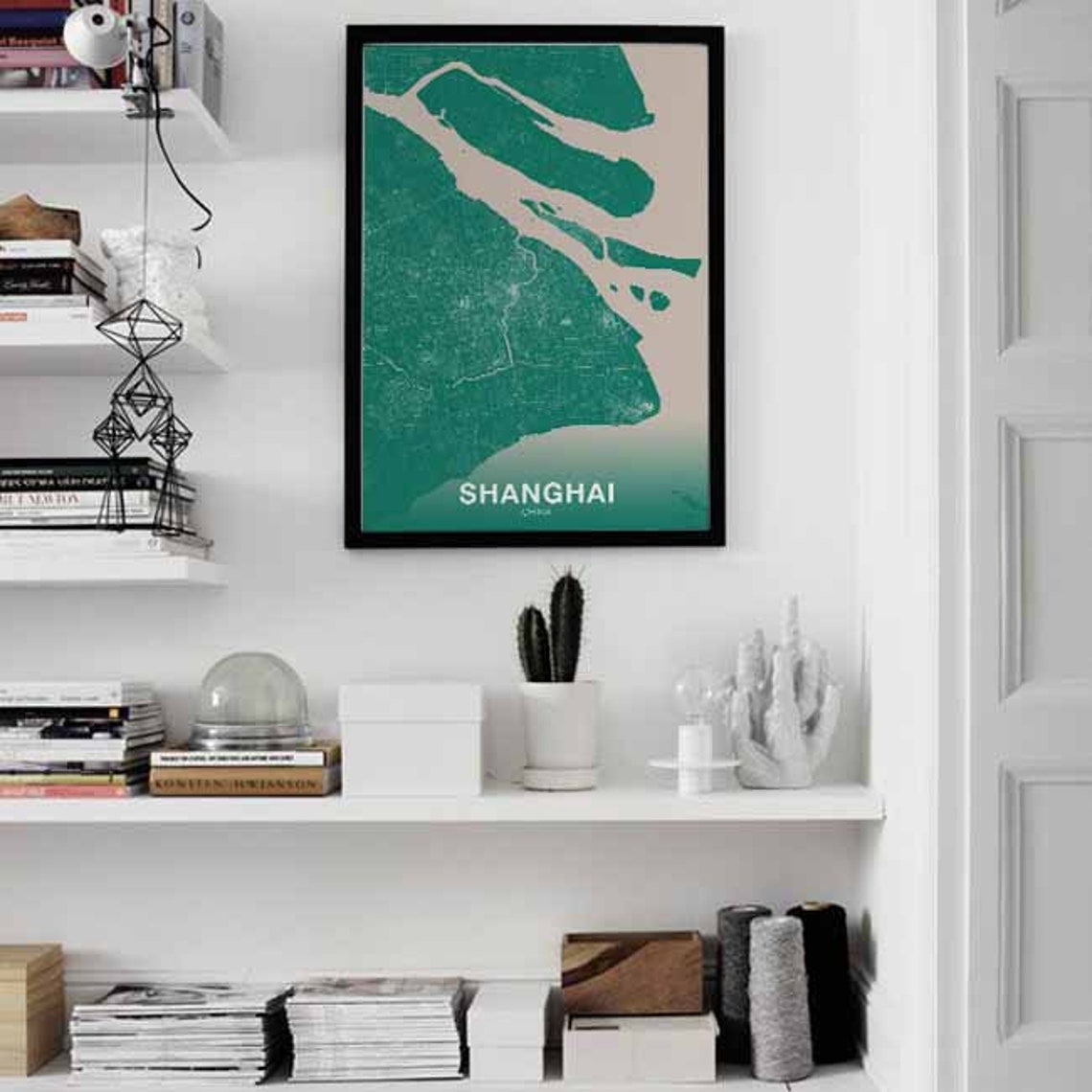 SHANGHAI China Poster Color Hometown City Print Modern Home Decor ...
