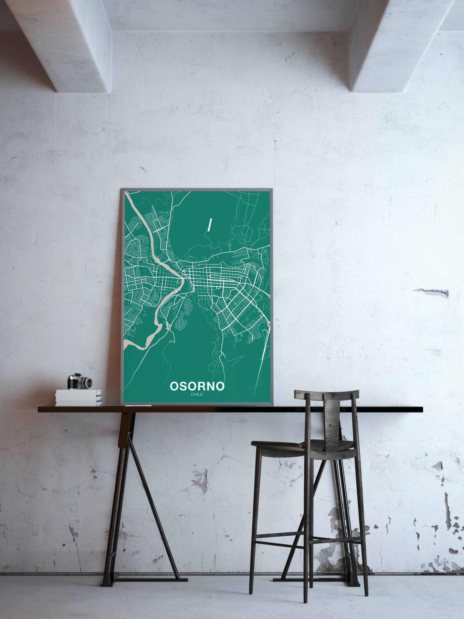 OSORNO Chile Map Poster Color Hometown City Print Modern Home - Etsy