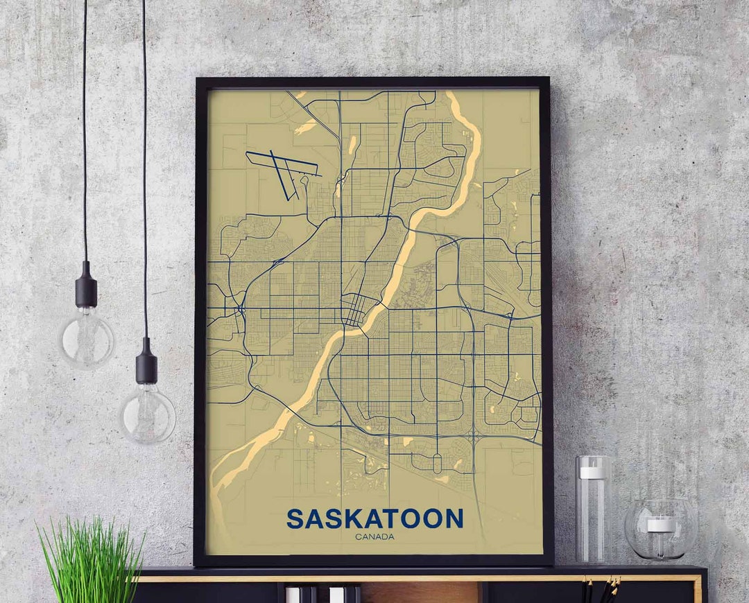SASKATOON Canada Poster Color Hometown City Print Modern Home Decor ...