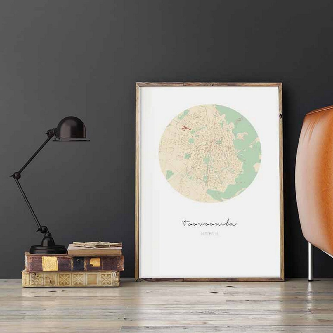 TOOWOOMBA Australia Map Poster Wall Decor Design Modern Minimal Nordic ...