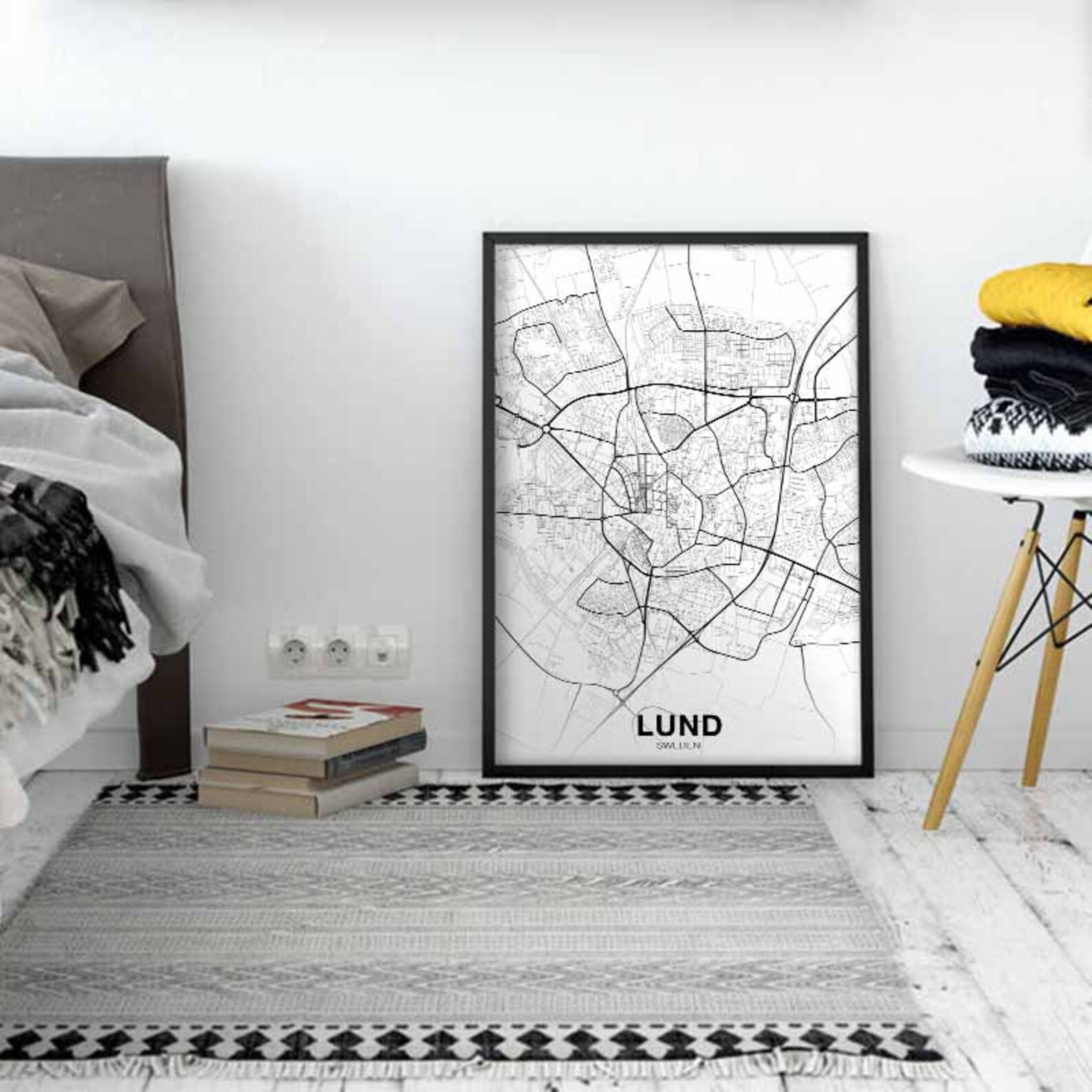 LUND Sweden Map Poster Hometown City Print Modern Home Decor | Etsy