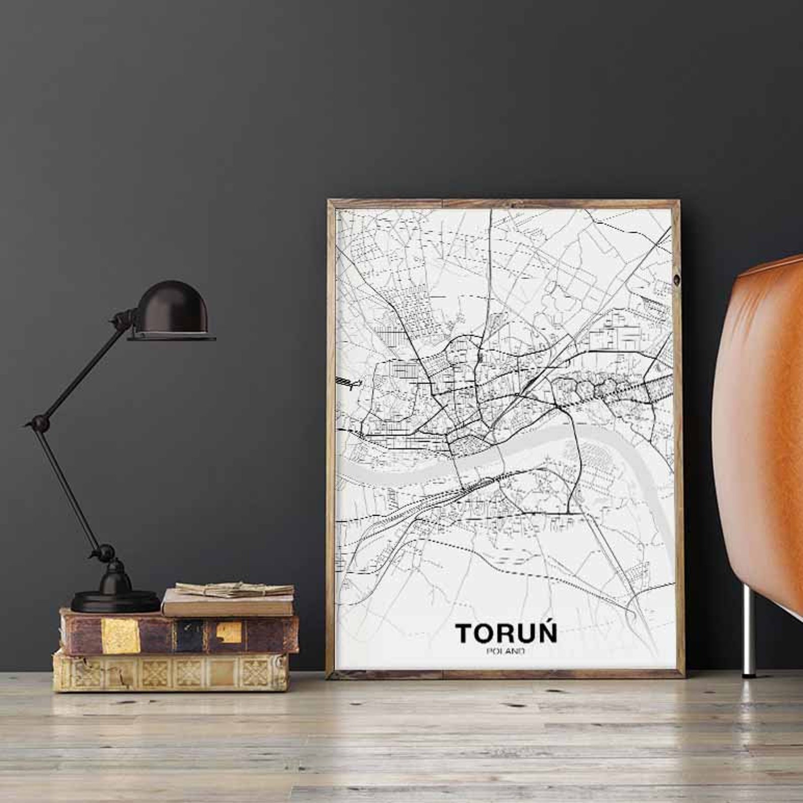 TORUŃ Torun Poland Map Poster Hometown City Print Modern Home - Etsy