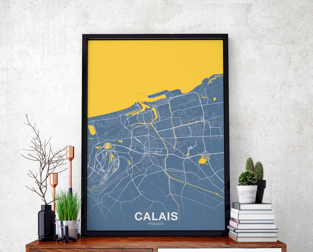 CALAIS France Map Poster Colors Hometown City Print Modern Home Decor ...