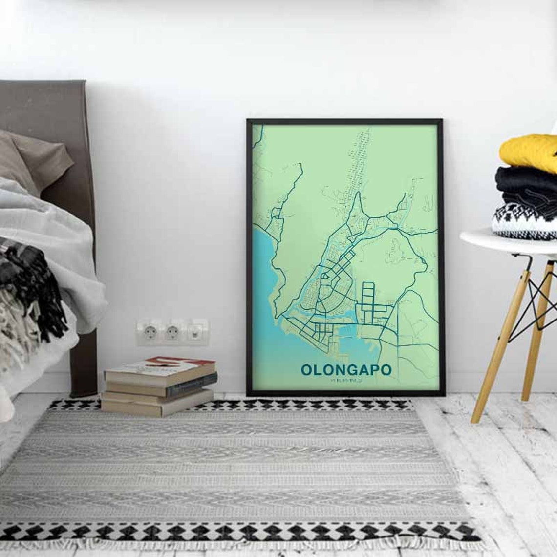 OLONGAPO Philippines Map Poster Color Hometown City Print | Etsy