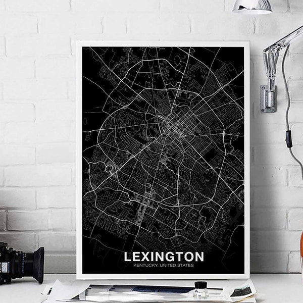 Lexington Map Art - Etsy