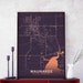 WAUNAKEE Wisconsin WI USA Map Poster Color Hometown City Print - Etsy