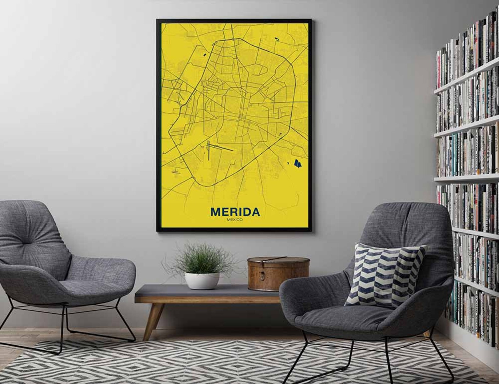 MERIDA Mexico Poster Color Hometown City Print Modern Home Decor Office ...