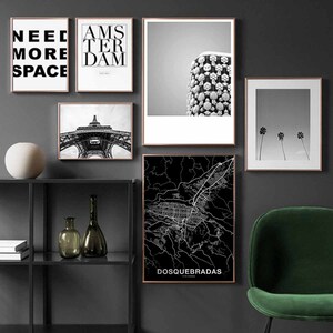 DOSQUEBRADAS Colombia Map Poster Black White Hometown City Print Modern ...