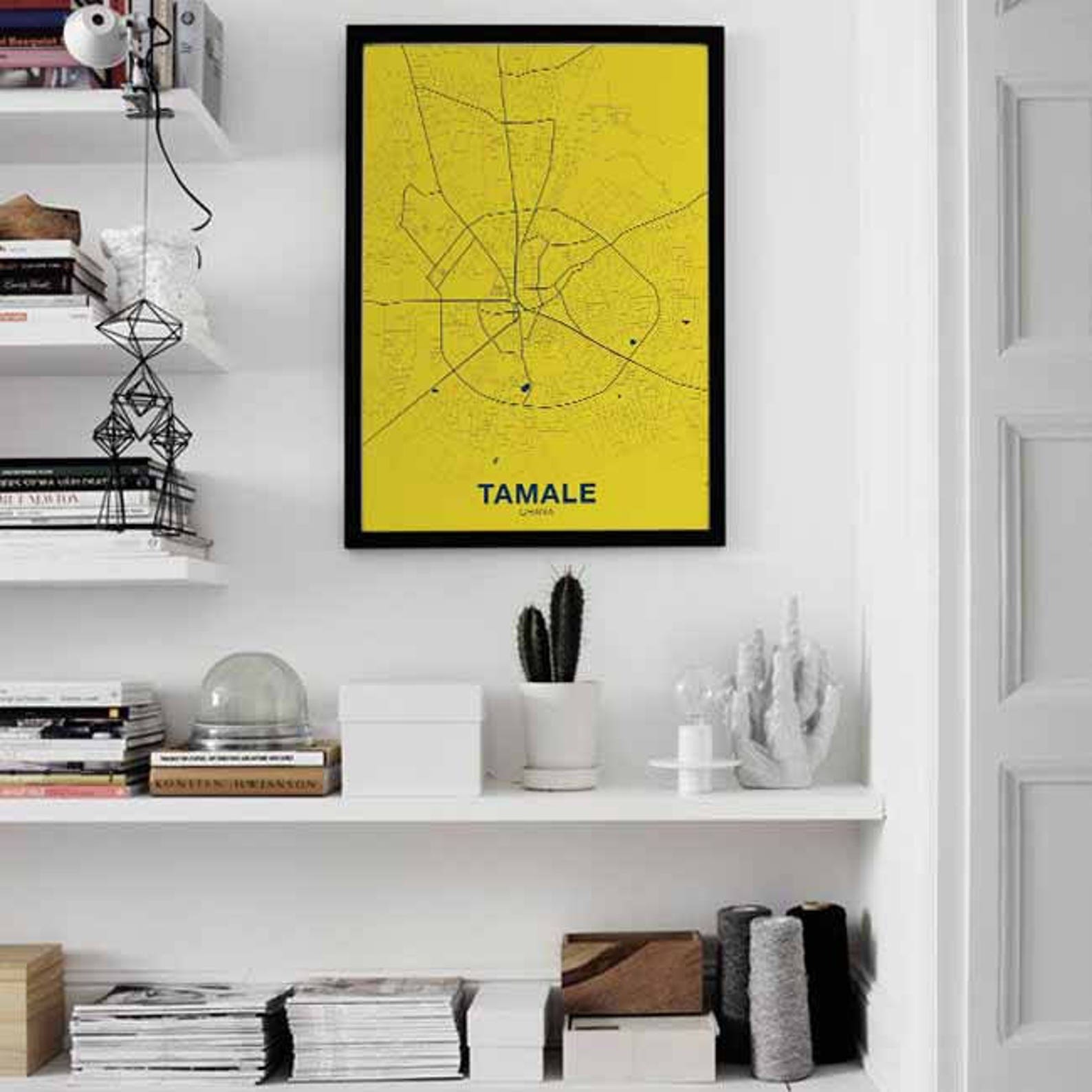 TAMALE Ghana Map Poster Color Hometown City Print Modern Home Decor ...