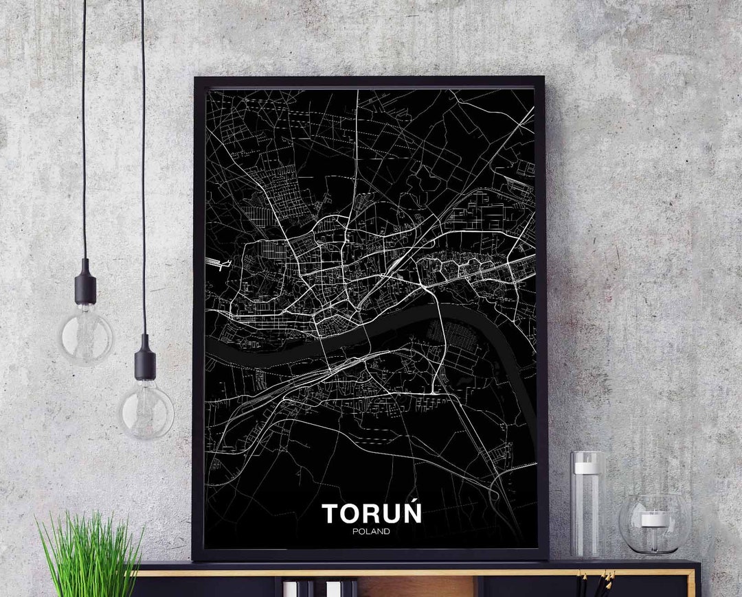 TORUŃ Torun Poland Map Poster Hometown City Print Modern Home Decor ...