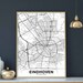 EINDHOVEN NETHERLANDS Map Poster Hometown City Print Modern - Etsy