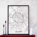 LEUVEN Belgium Map Poster Hometown City Print Modern Home - Etsy