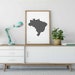BRAZIL Minimal Dots Retro Map Poster Black White Wall Decor - Etsy