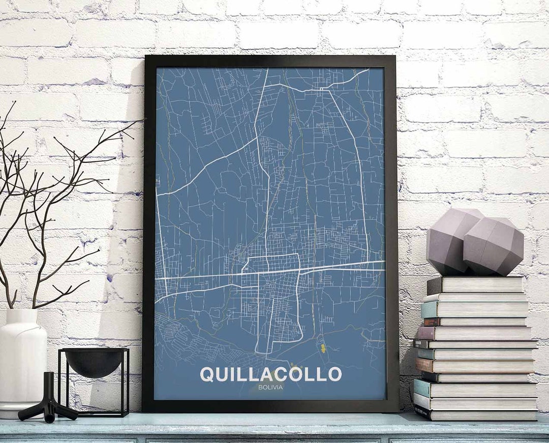 QUILLACOLLO Bolivia Poster Color Hometown City Print Modern Home Decor ...