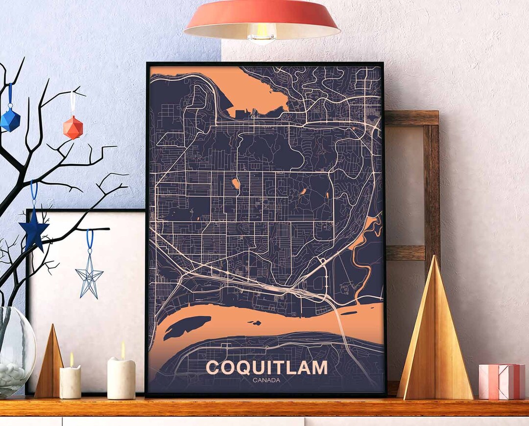 COQUITLAM Canada Poster Color Hometown City Print Modern Home Decor ...