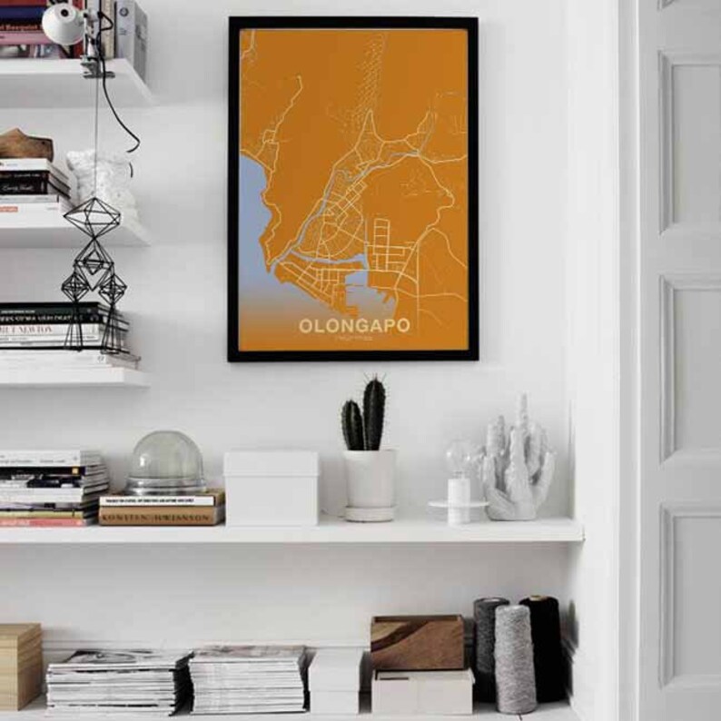 OLONGAPO Philippines Map Poster Color Hometown City Print - Etsy