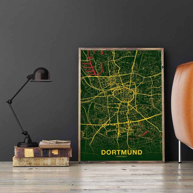 DORTMUND Germany Poster Color Hometown City Print Modern Home Decor ...