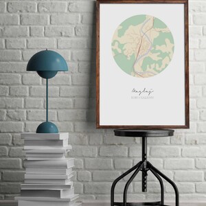 MAGLAJ Bosnia Herzegovina Map Poster Wall Decor Design Modern Minimal ...