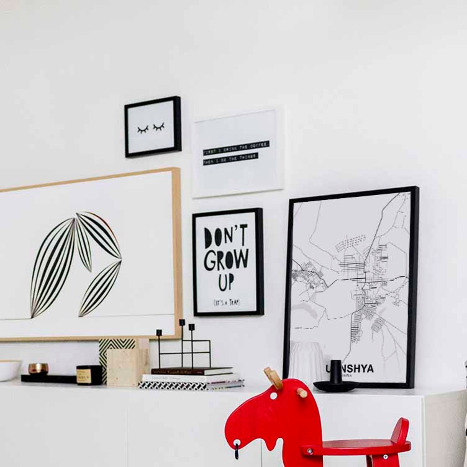 LUANSHYA Zambia Map Poster Black White Hometown City Print | Etsy