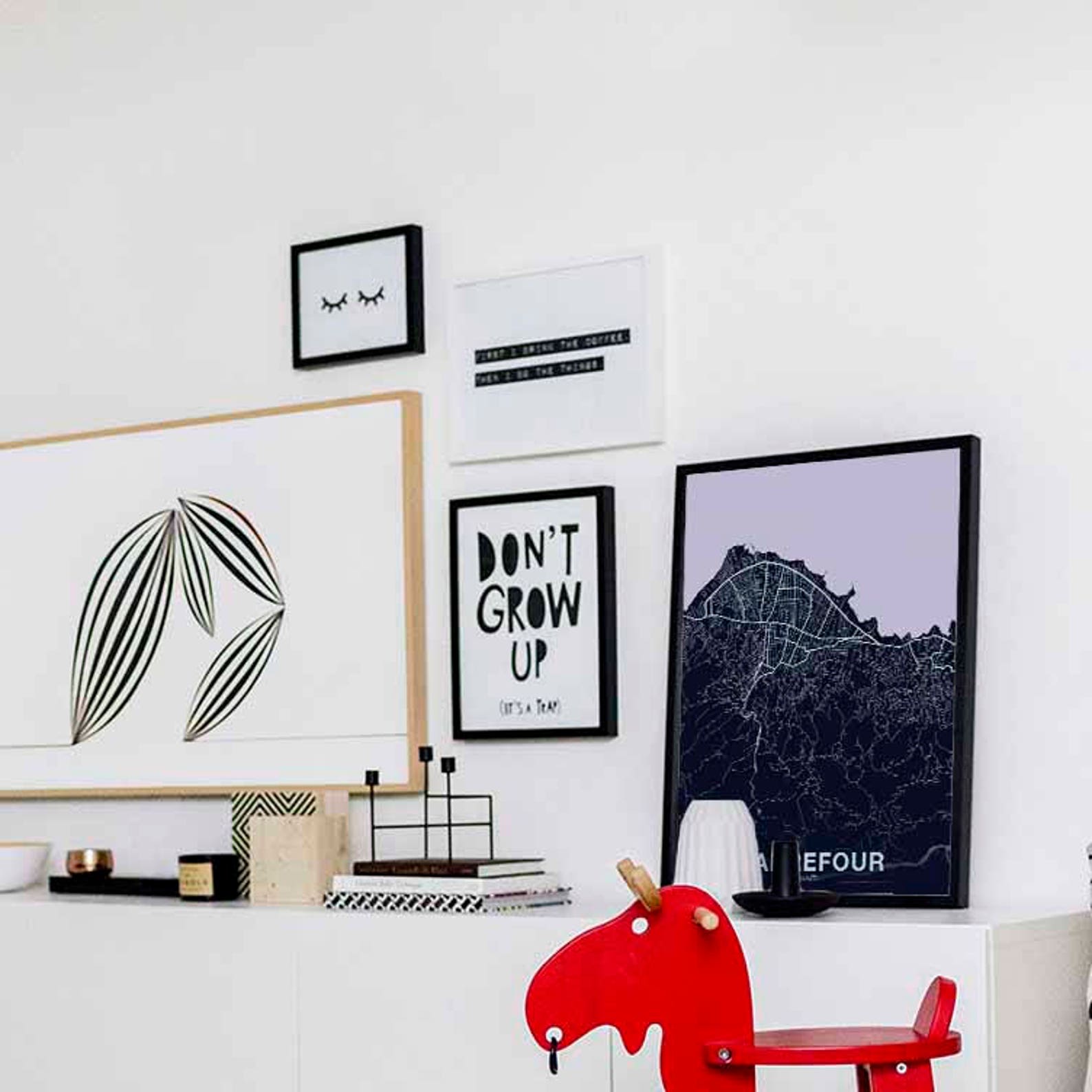 CARREFOUR Haiti Map Poster Color Hometown City Print Modern Home Decor ...