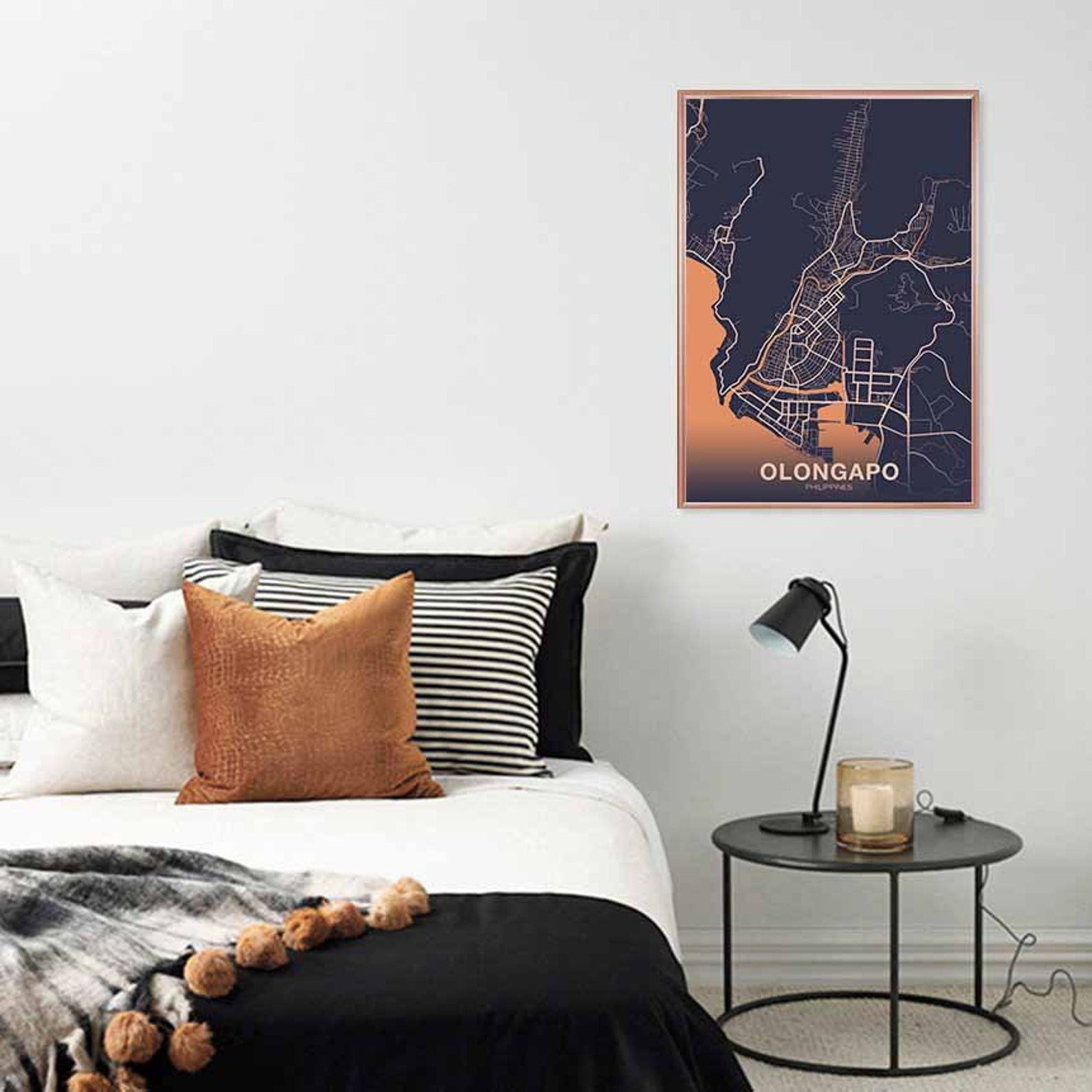 OLONGAPO Philippines Map Poster Color Hometown City Print | Etsy