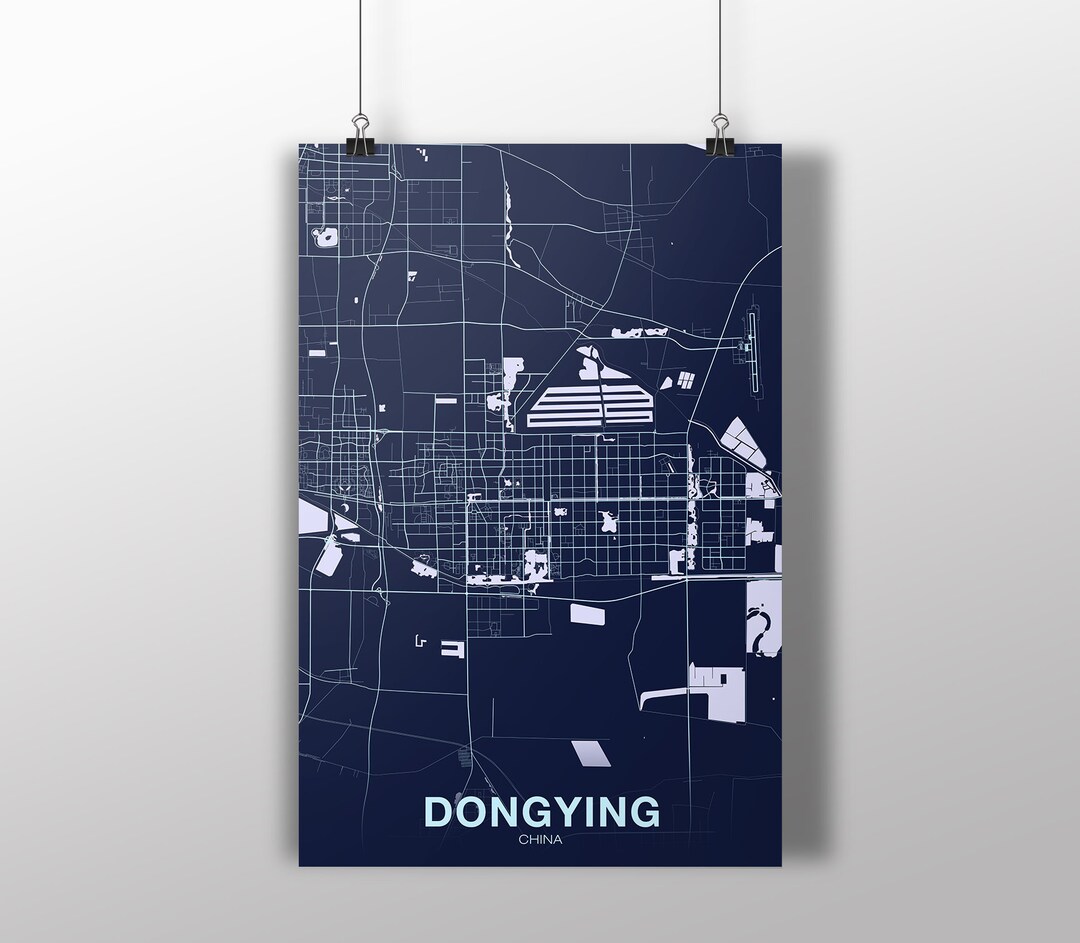 DONGYING China Map Poster Color Hometown City Print Modern Home Decor ...