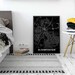 BLOEMFONTEIN South Africa Map Poster Black White Hometown City Print ...