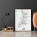 RIBE Denmark Map Poster Hometown City Print Modern Home Decor - Etsy