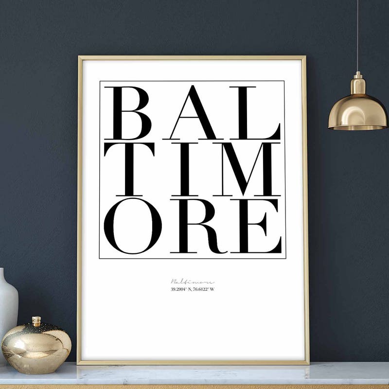 Baltimore Typography - Etsy