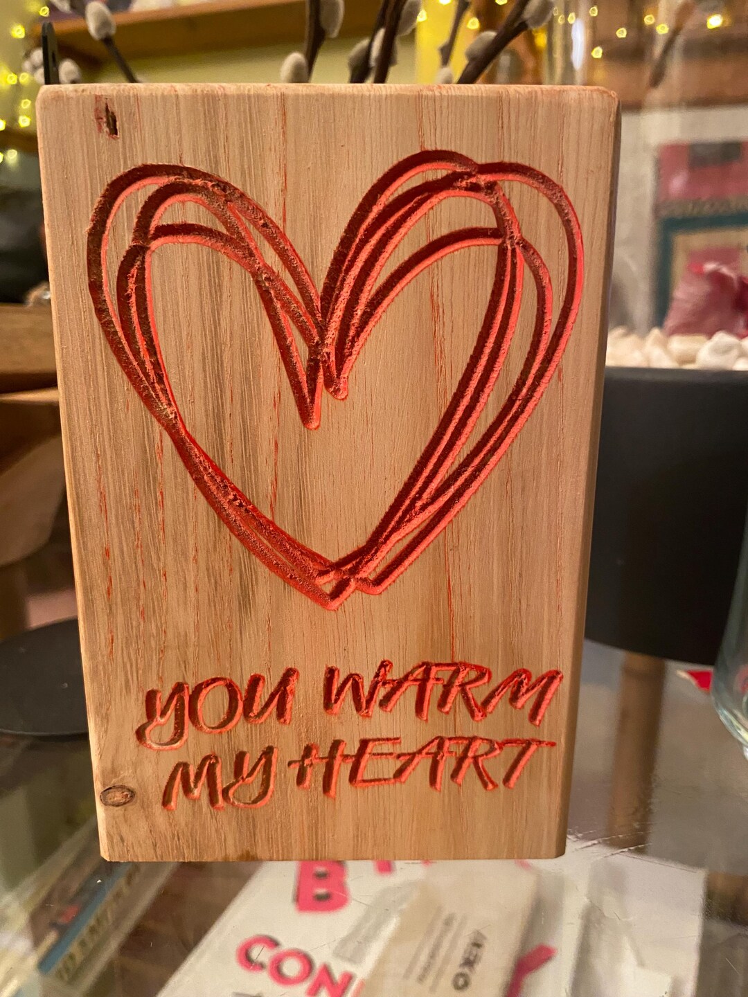 Valentines Day - 'you Warm My Heart' - Etsy UK