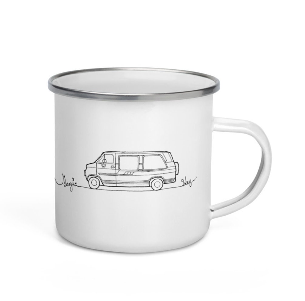 Van Life Magic Van Coffee Mug Vintage Gift Illustration Art Hippie Art ...