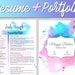 Teacher Portfolio Template watercolor Resume Template | Etsy