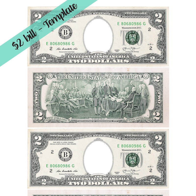 Real 2 Dollar Bills - Etsy