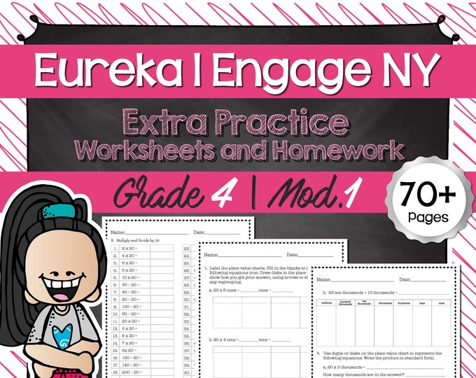 Eureka Math | Engage NY - Extra Worksheets for 4th Grade (module 1) - Etsy